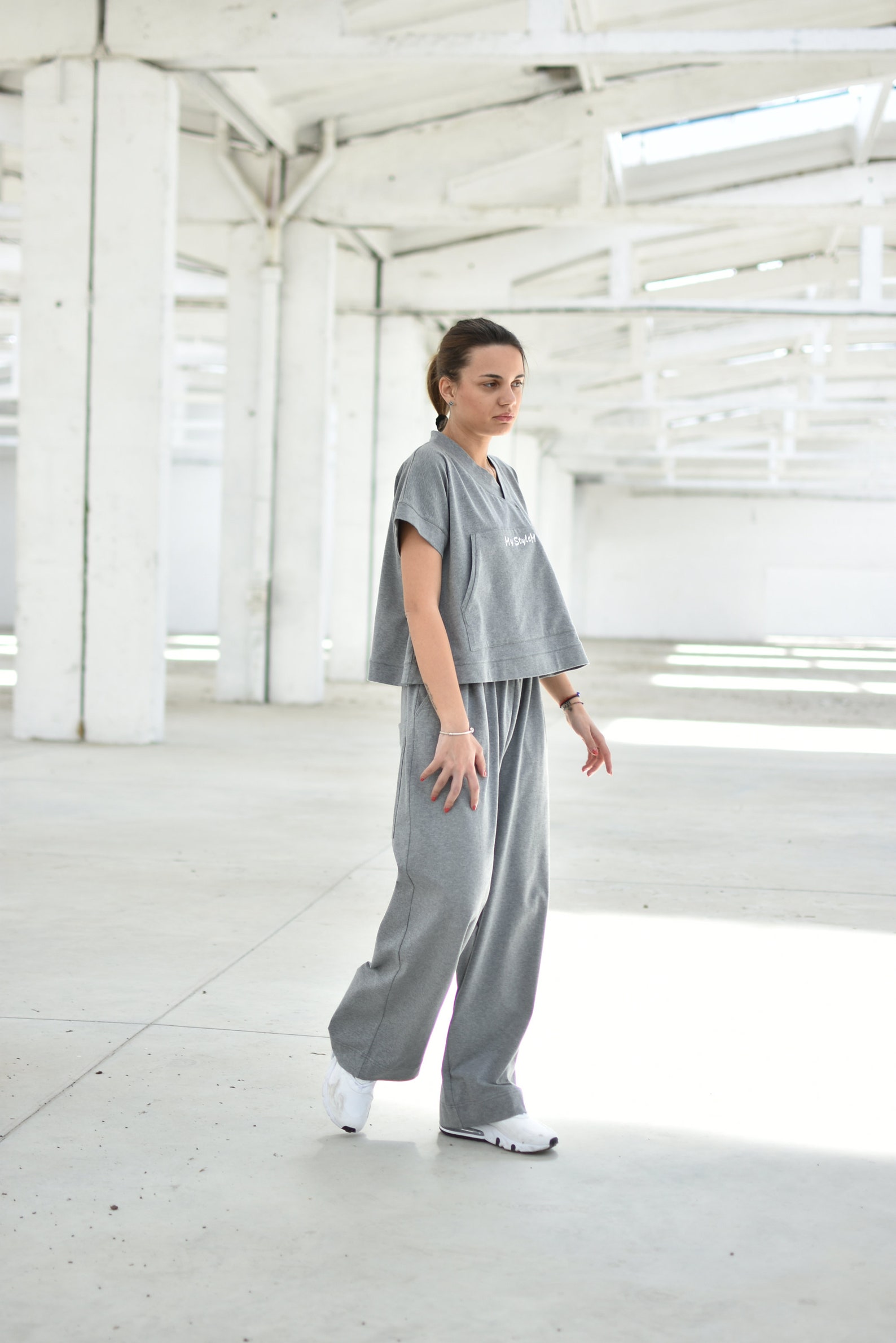 Loungewear Set of 2, Wide Leg Pants, Short Sleeve Top, Women ...