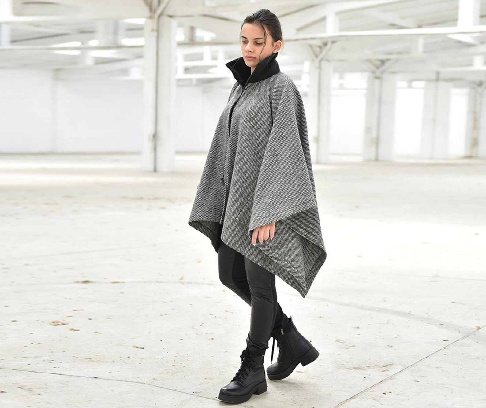 Plus Size Cardigan Wool Cape Cardigan Winter Cape Poncho - Etsy