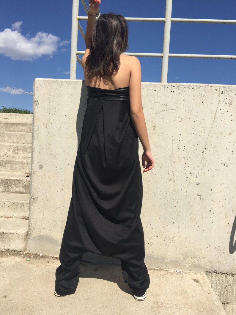 Black Overall Plus Size Jumpsuit Casual Jumpsuit Long Black - Etsy