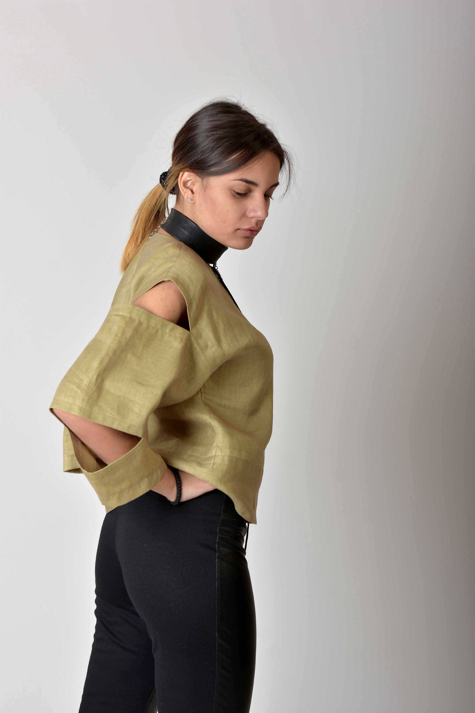 Linen Top, Avant Garde Clothing, Women Linen Blouse, Linen Clothing ...