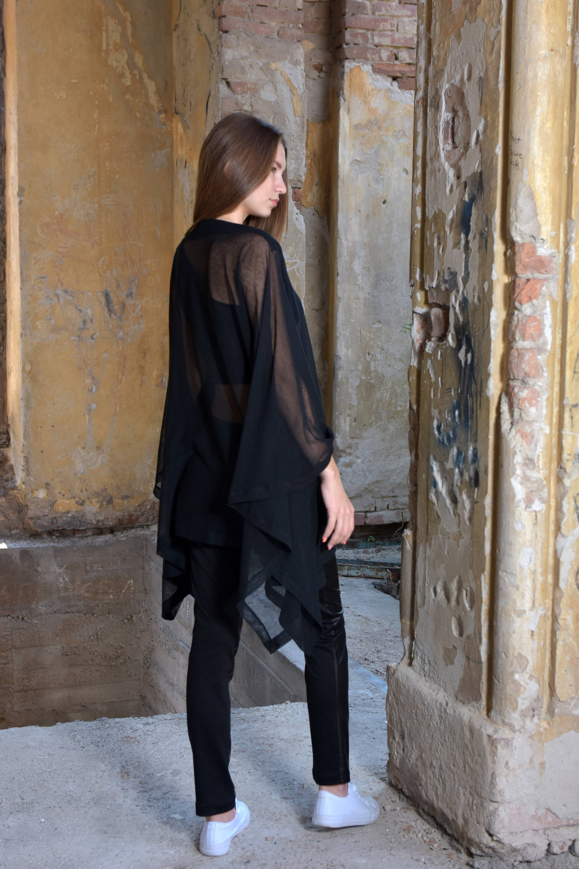 Beach Cover Up Summer Poncho Gothic Clothing Black Poncho - Etsy