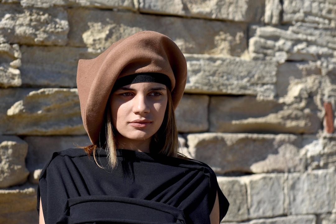 Womens Beige Beret Hat, Wool Winter Hat, Warm Hat, Designer Hat ...