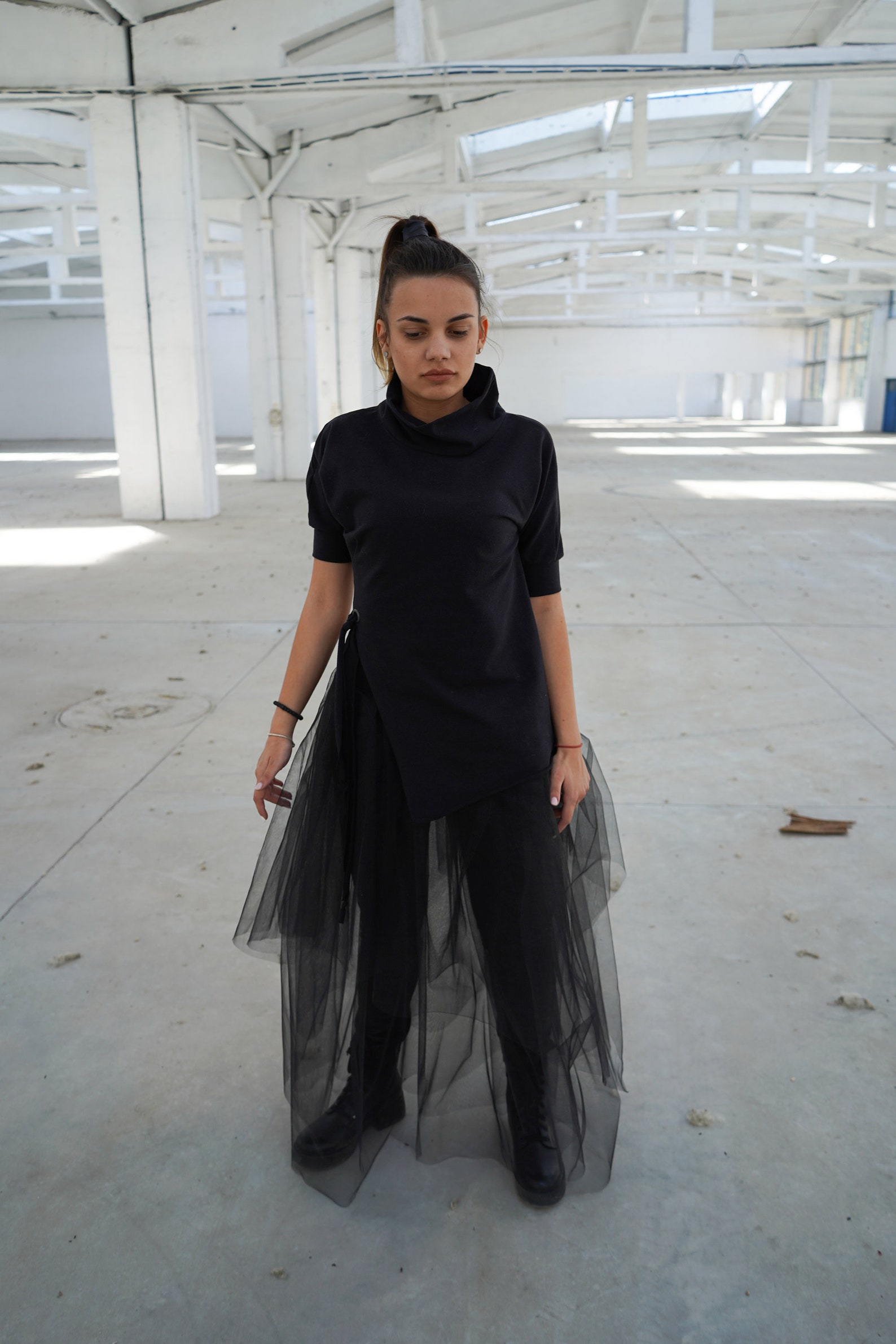 Black Tutu Skirt for Women, Gothic Tulle Skirt, Puffy Layered Maxi ...