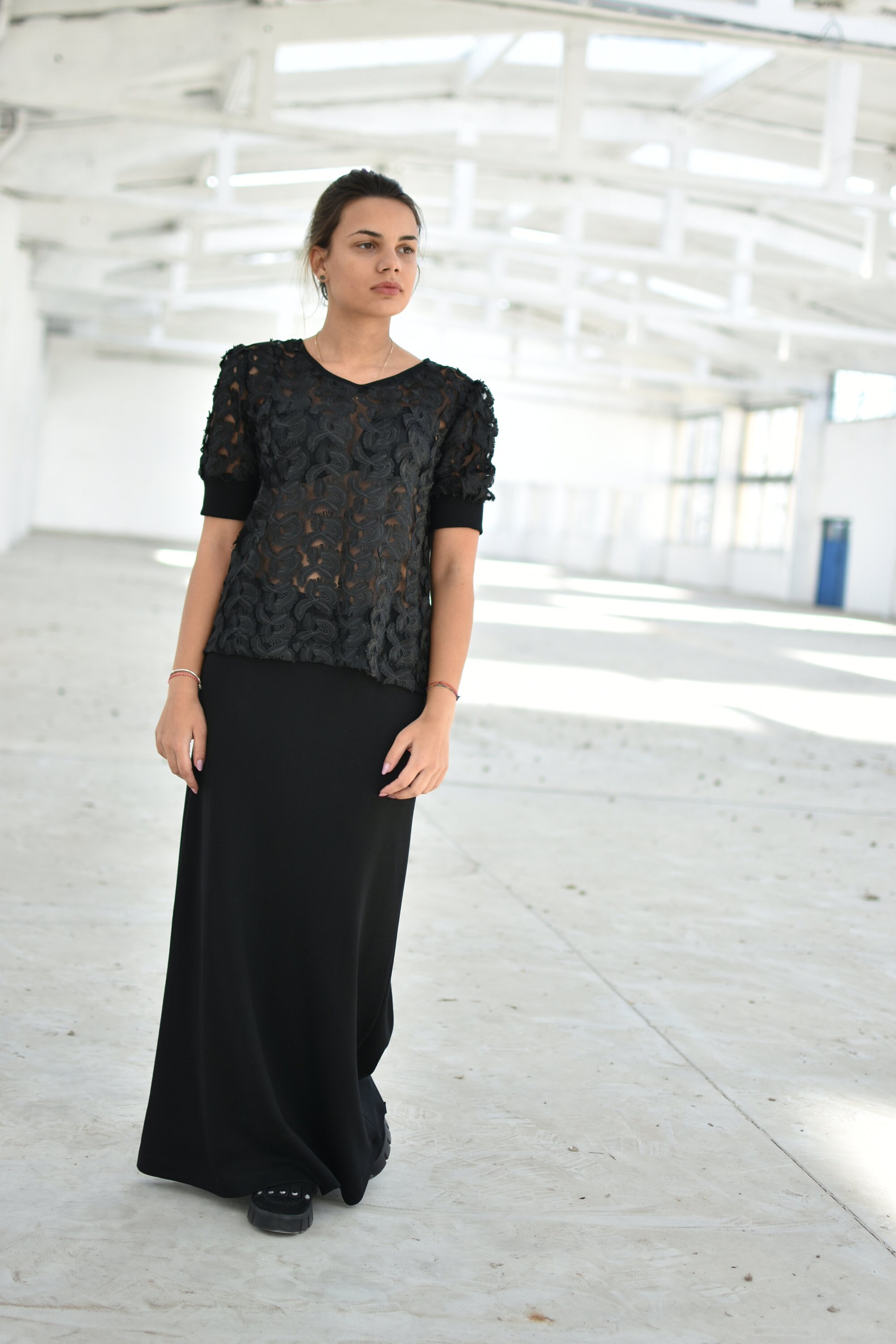 Black Lace Top, Gothic Top, Elegant Black Top, Cocktail Top, Steampunk ...