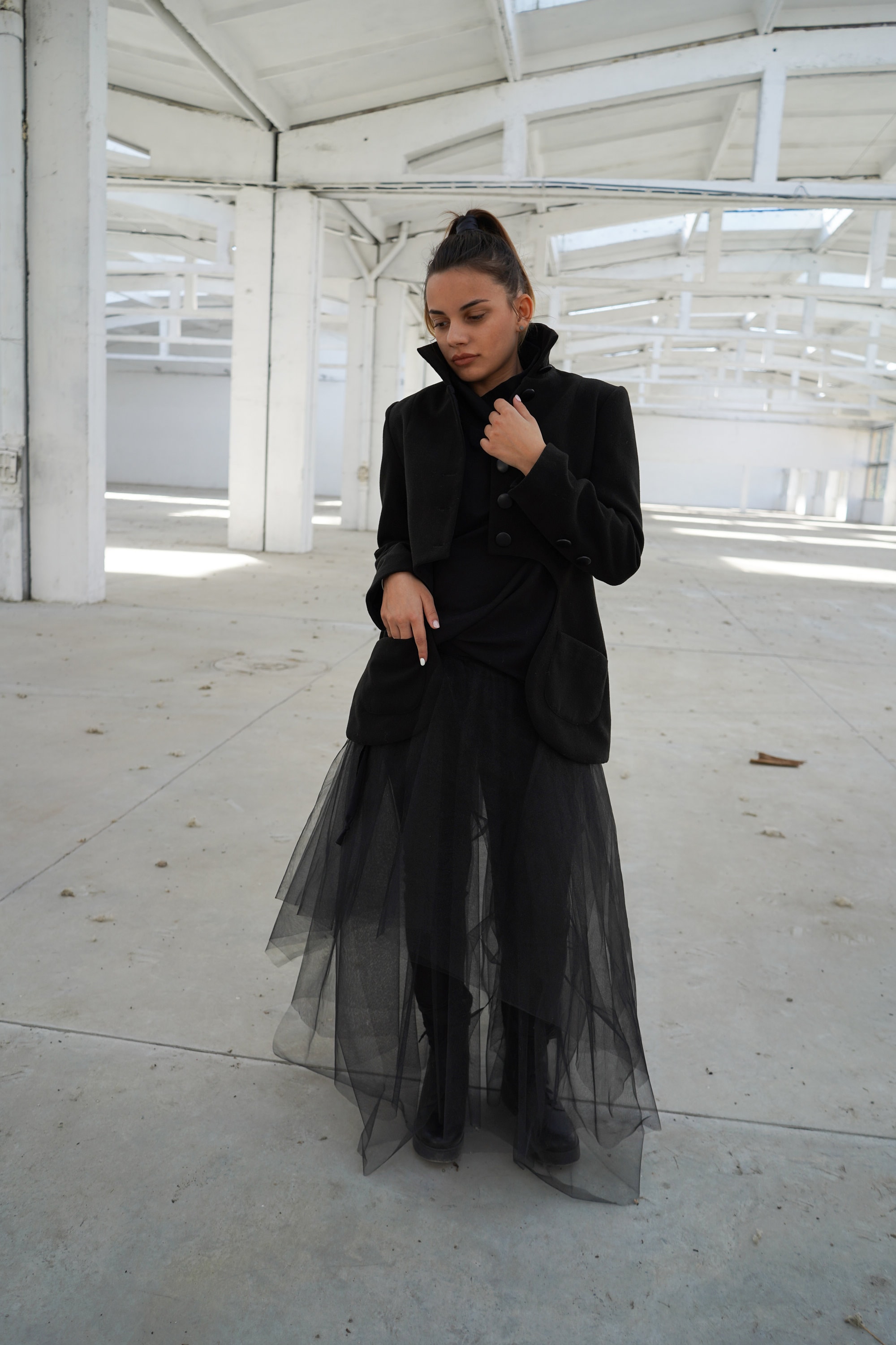 Black Tutu Skirt for Women, Gothic Tulle Skirt, Puffy Layered Maxi ...