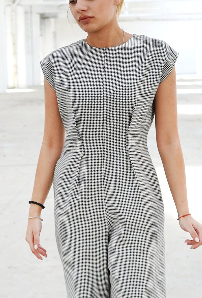 Mono de lana ropa de talla grande mono formal mono de lino - Etsy México