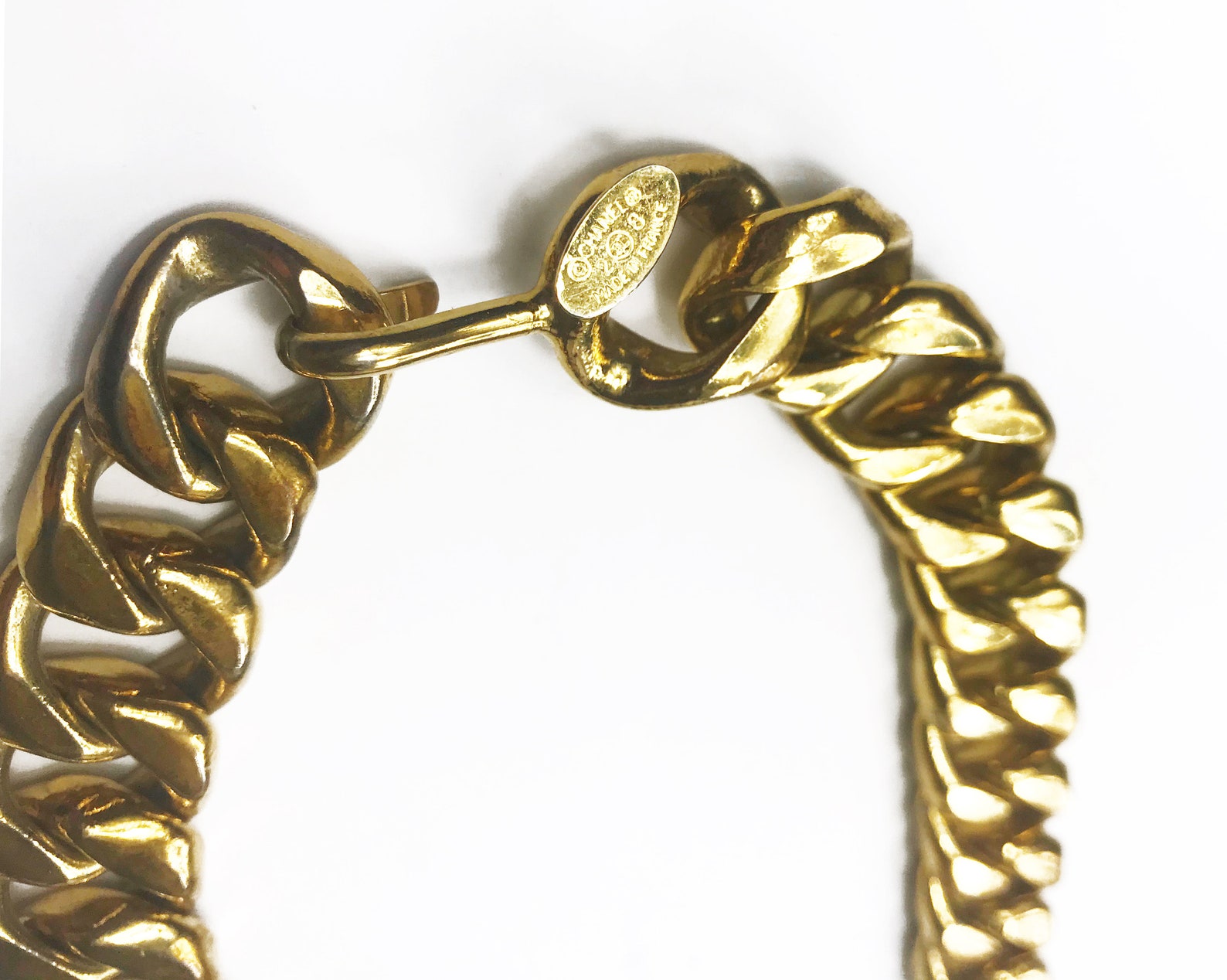 CHANEL Iconic Vintage 1990s Gold Logo Pendant RARE Chain - Etsy Australia