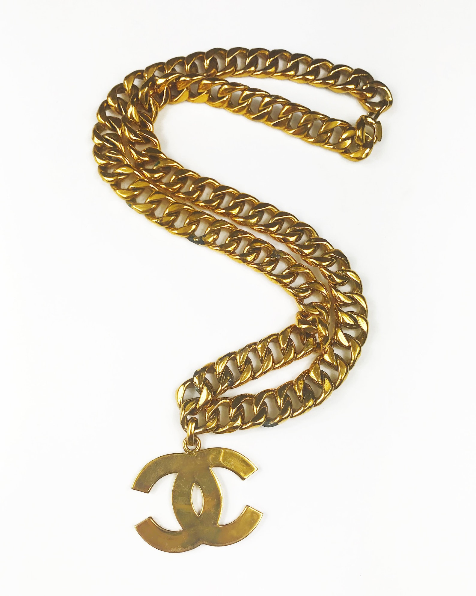 CHANEL Iconic Vintage 1990s Gold Logo Pendant RARE Chain - Etsy Australia