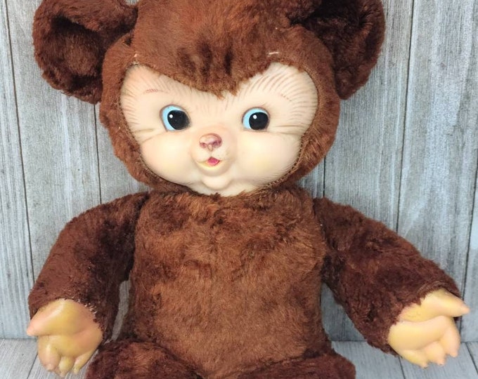 Vintage Gund Boopsy Growler, Boopsy Growler, Vintage Rubber Face Plush ...