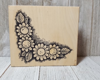 Border rubber stamp | Etsy