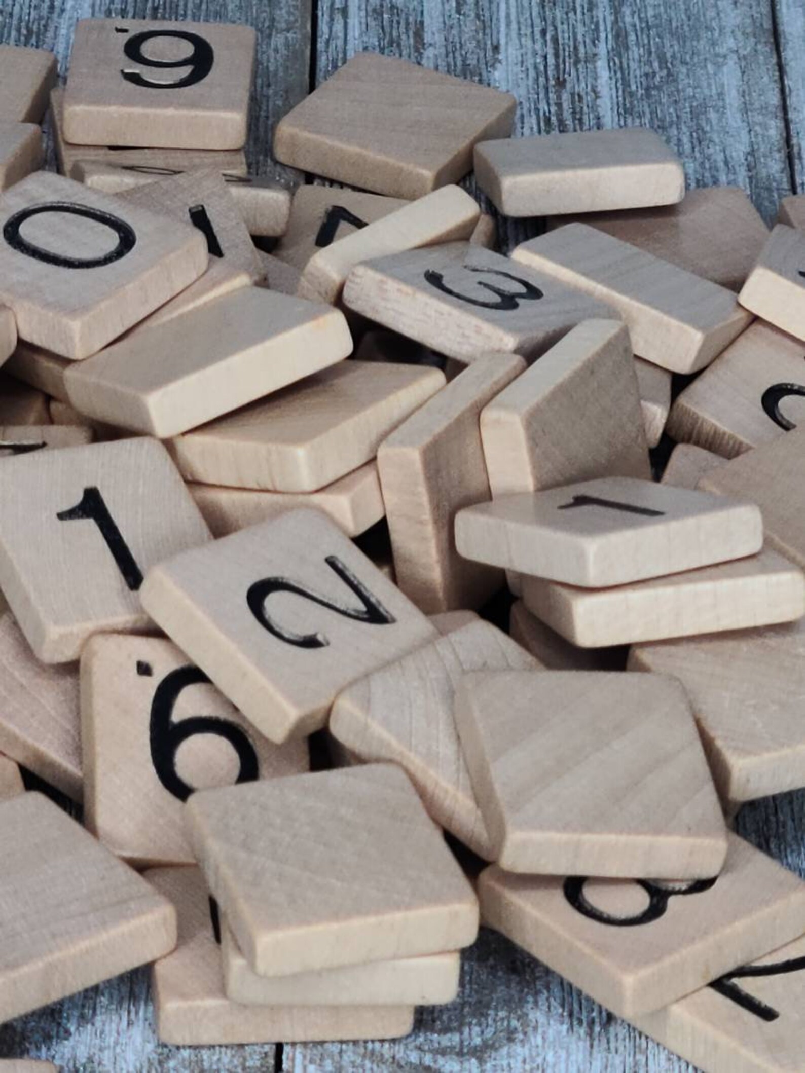 Lot of 87 Numble Tiles Wooden Number Tiles Wooden Numbers - Etsy