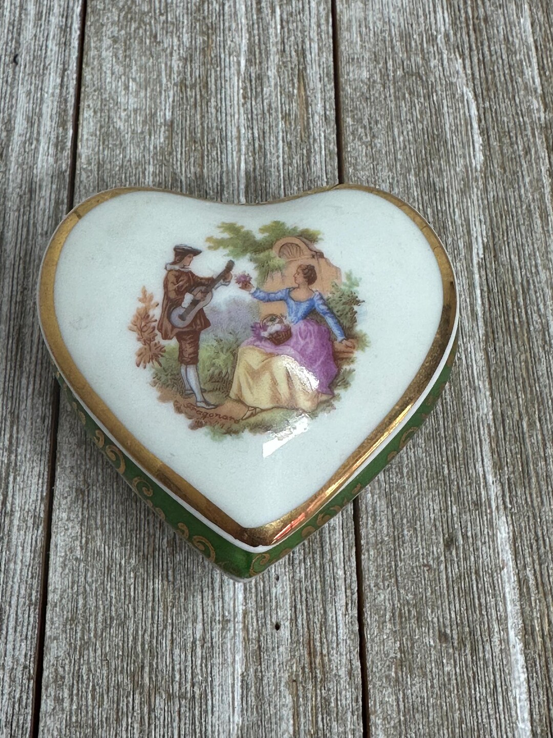 Vintage Porcelain Limoges Ring Box, Trinket Box. Vintage Limoges ...
