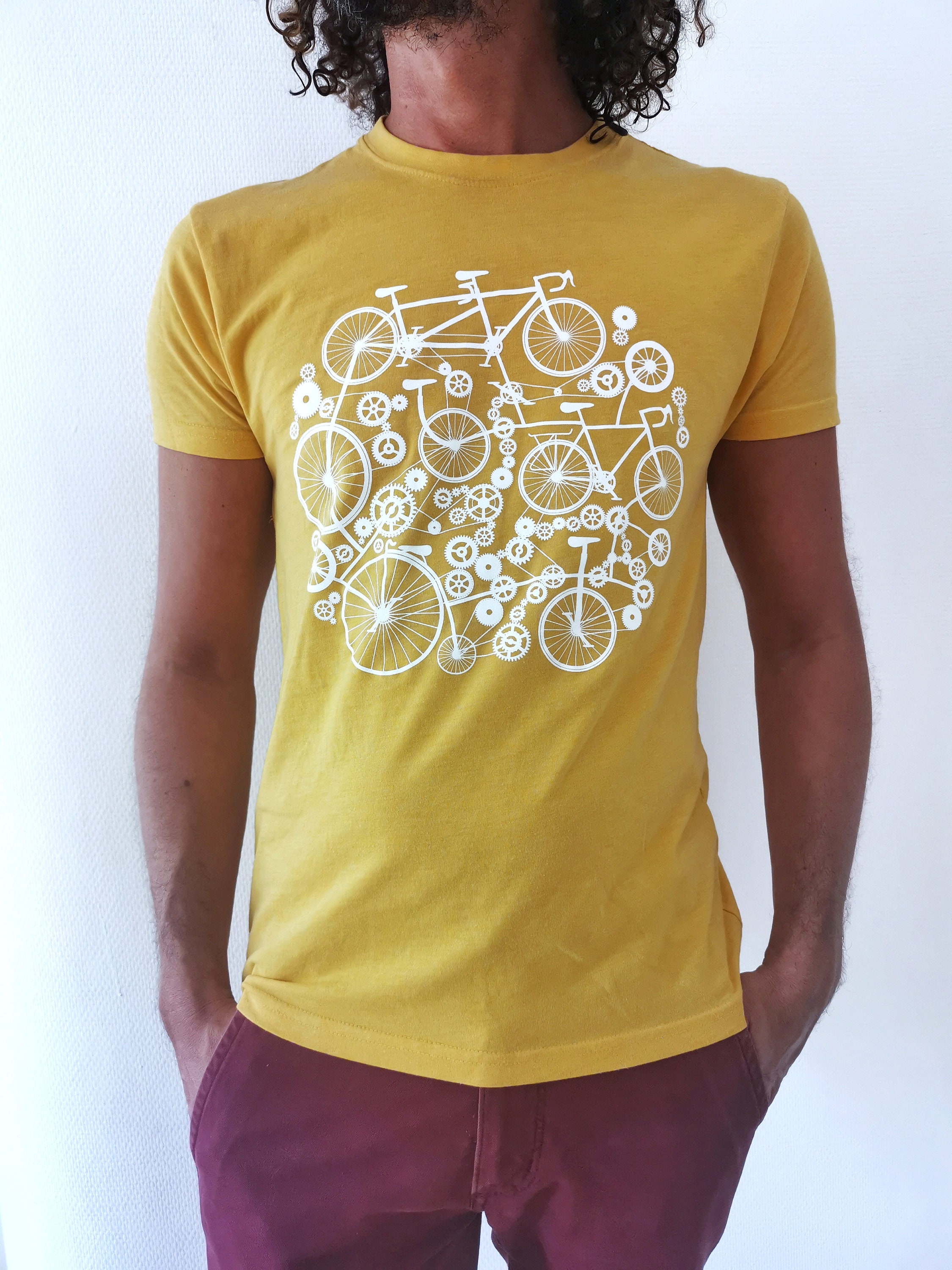 Men's T-shirt Bikes Different colors Green Blue etc. | Etsy