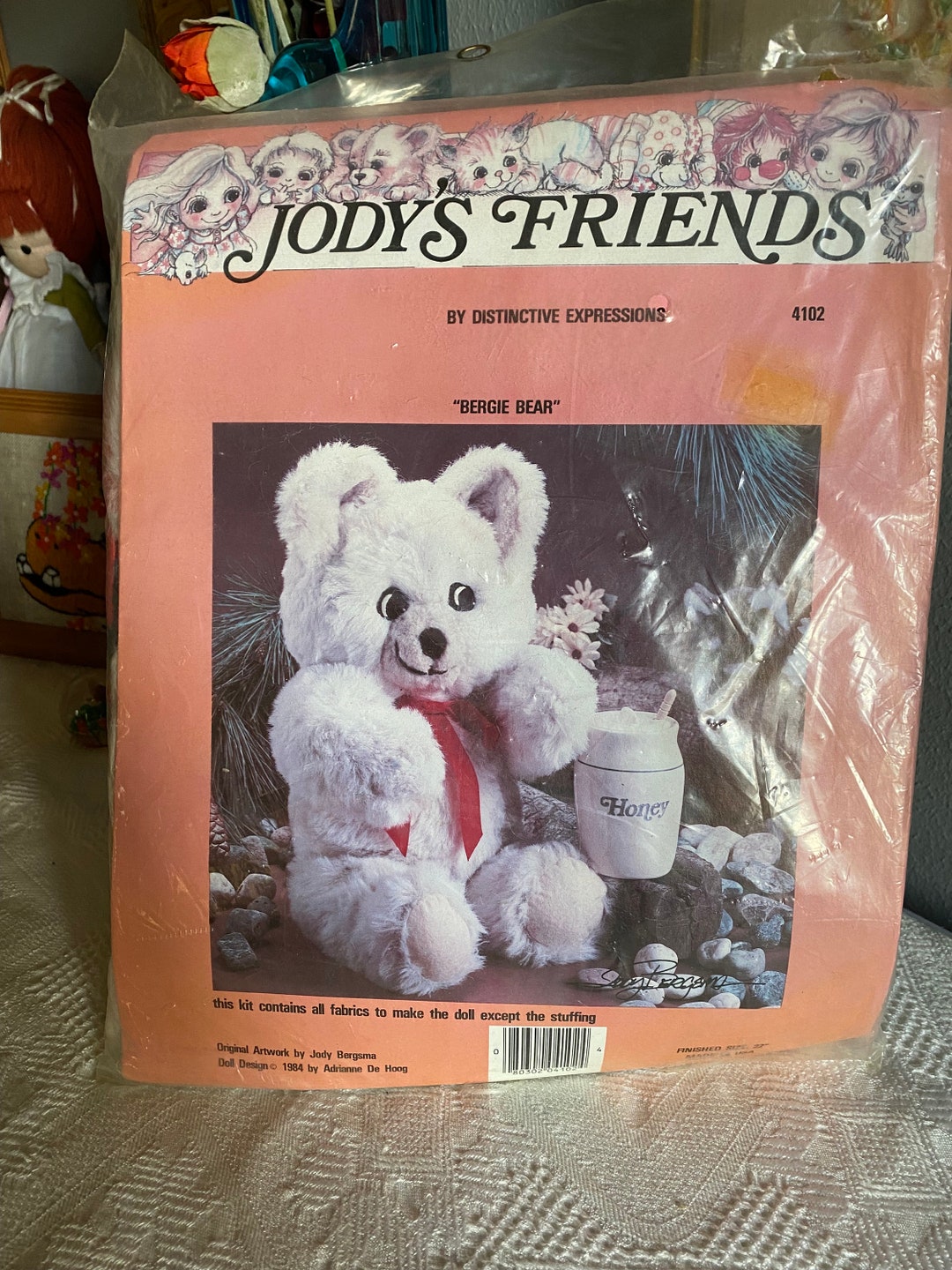 RARE! Vintage 1984 Jody's Friends Bergie Bear - Jody Bergsma Teddy Bear ...