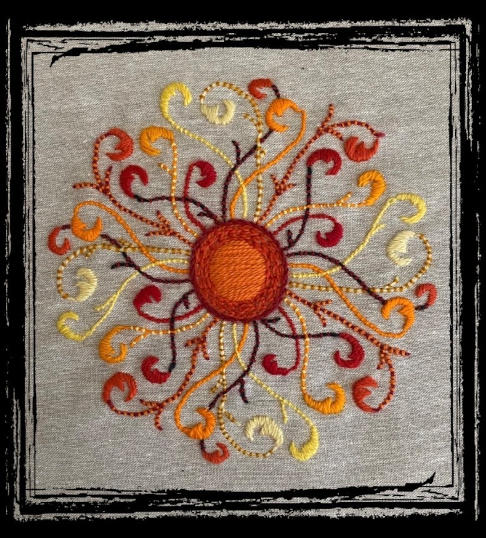 NEW KIT - Jacobean Sun Crewel Stitchery Embroidery Kit - Etsy