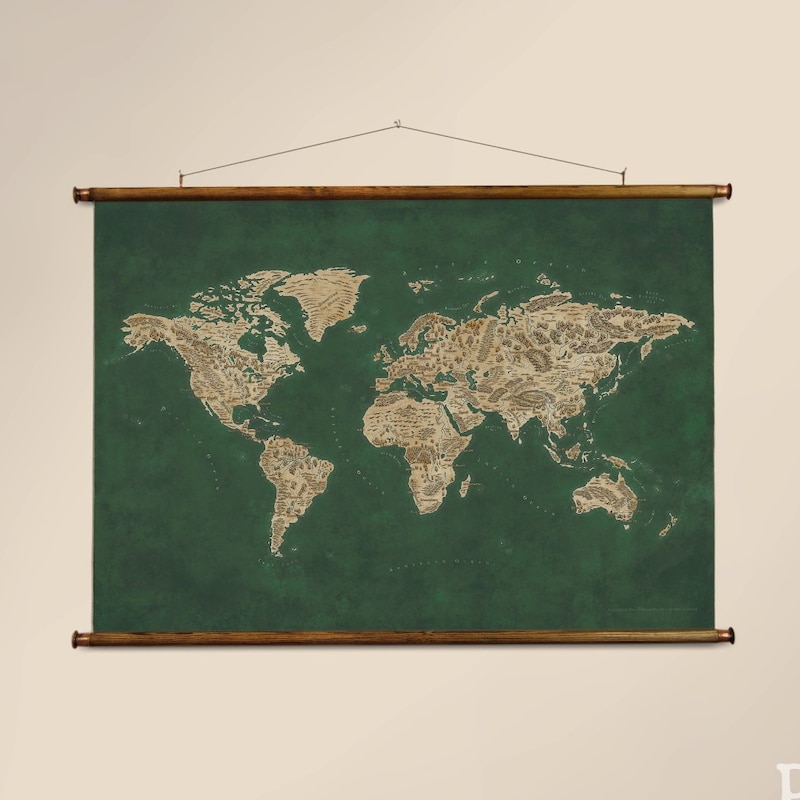 Canvas World Map - Etsy