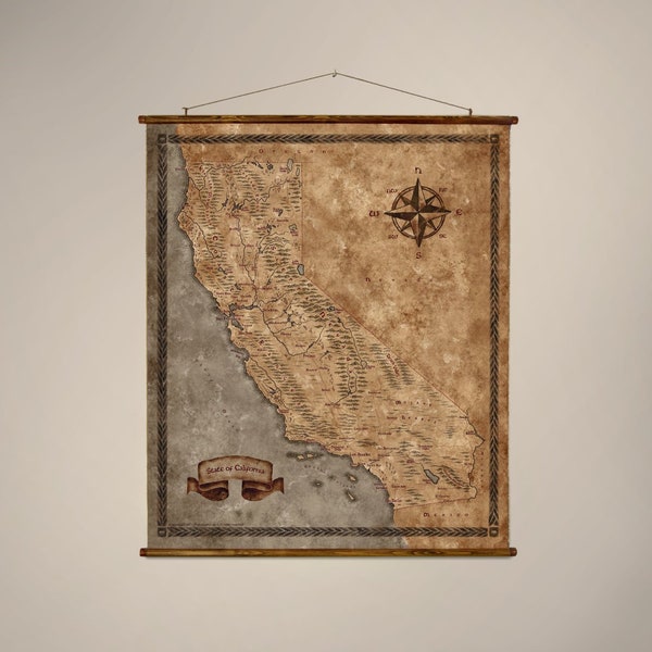 Map of California - Etsy
