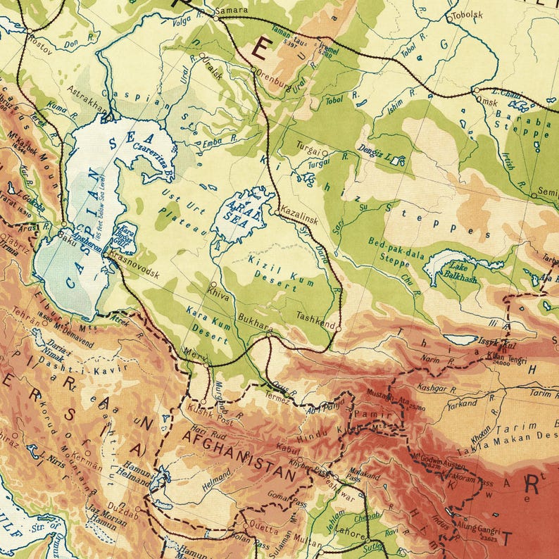 1920 Physical Map of Australia – Antique Australian Map Print ...
