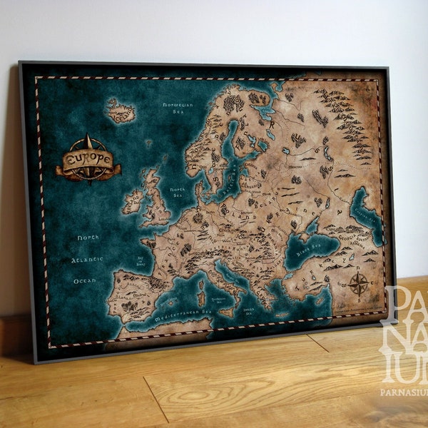 Europe Map - Etsy