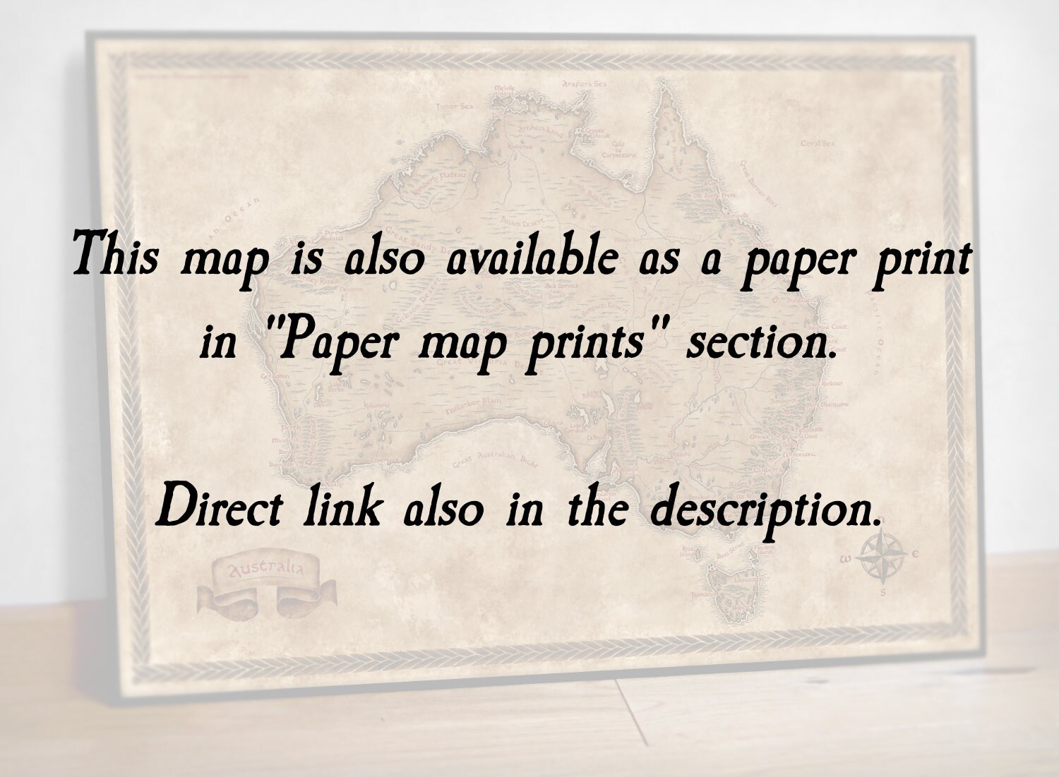 Fantasy Canvas Map of Australia With Custom Inscription - Etsy