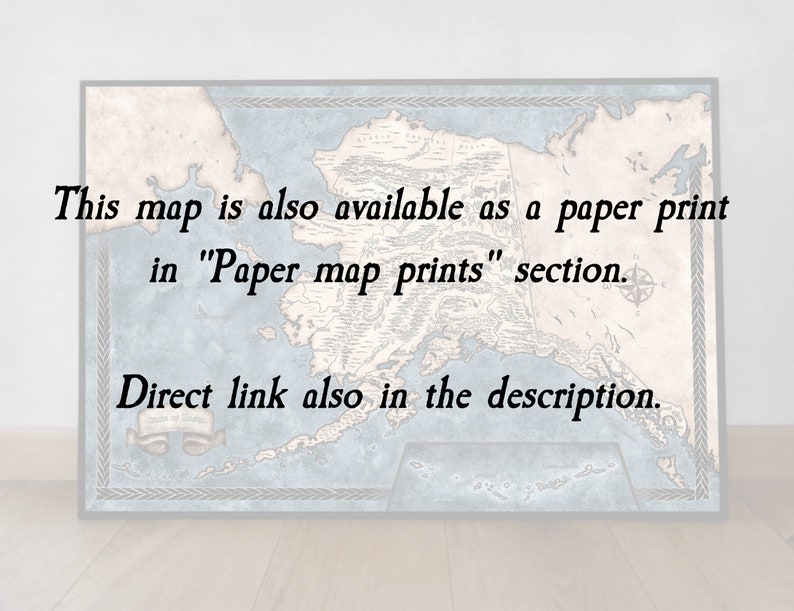 Fantasy Alaska Map Canvas Print: Illustrated State Art - Etsy
