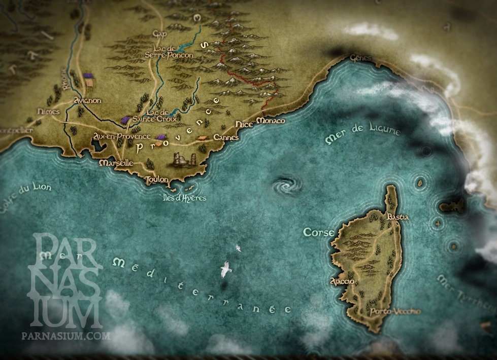 Map of France Fantasy France Map French Map - Etsy