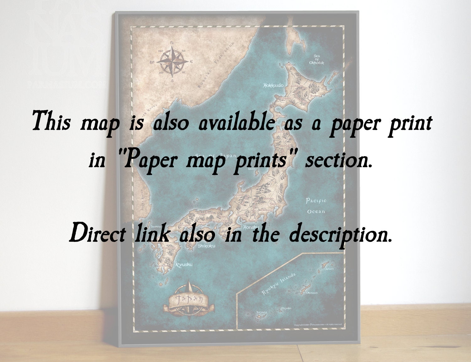 Fantasy Map of Japan With Custom Inscription - Etsy
