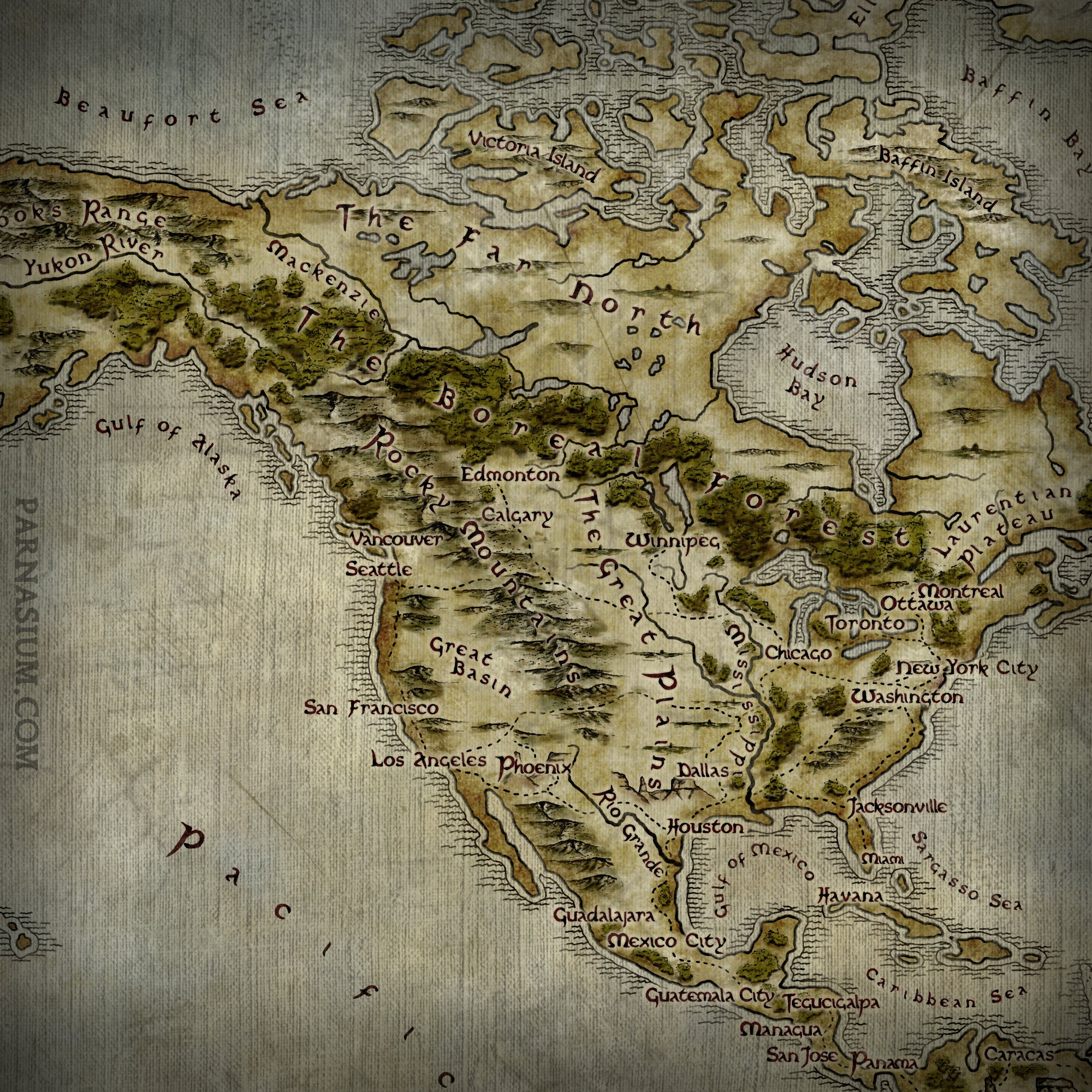 World Map Fantasy Style Map Illustrated World Map Earth Map - Etsy