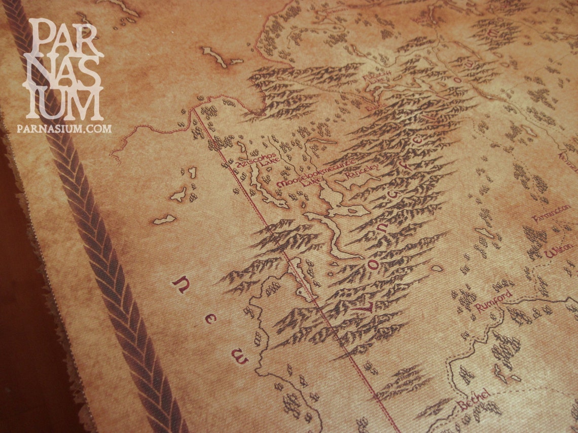 Fantasy Styled Roll Down Map of Maine 29.5 X 41.3 - Etsy