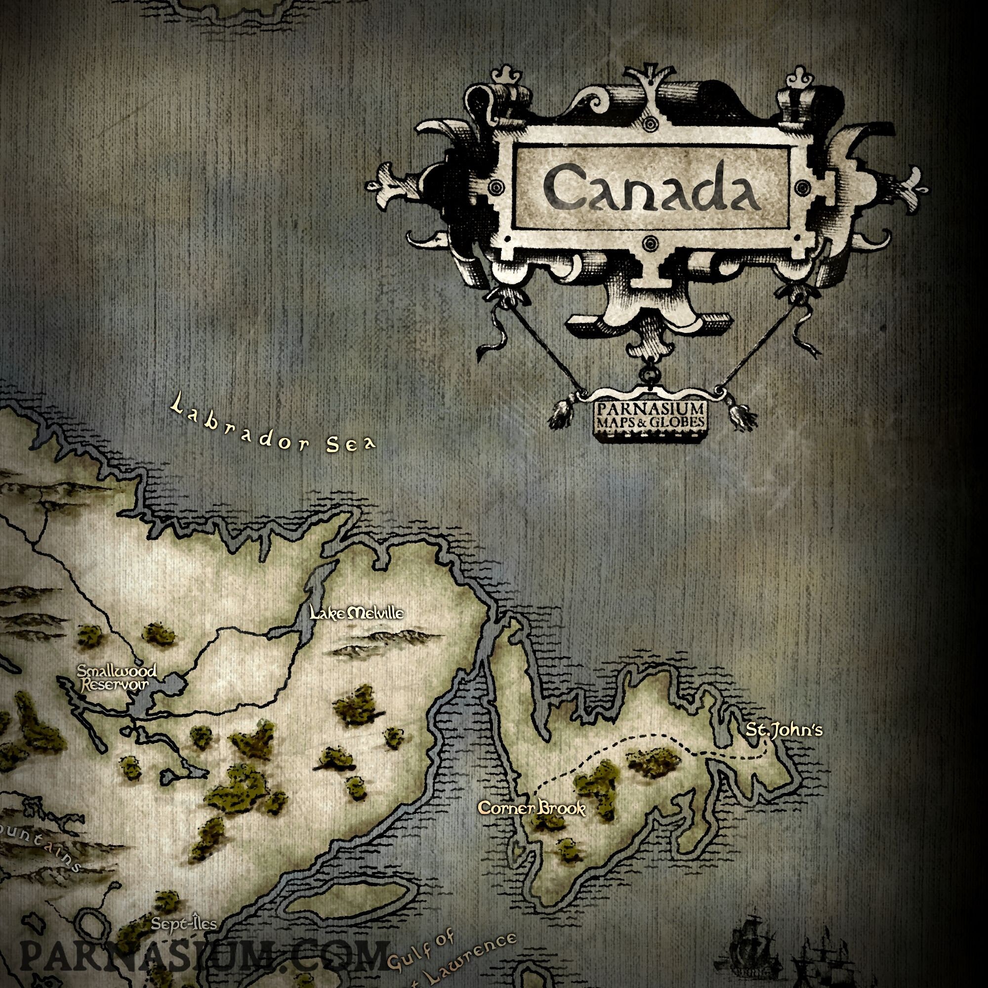 Fantasy Styled Modern Map of Canada - Etsy