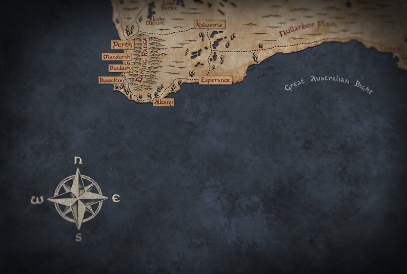Fantasy Map of Australia Art Gift Australia Australia Map - Etsy Australia