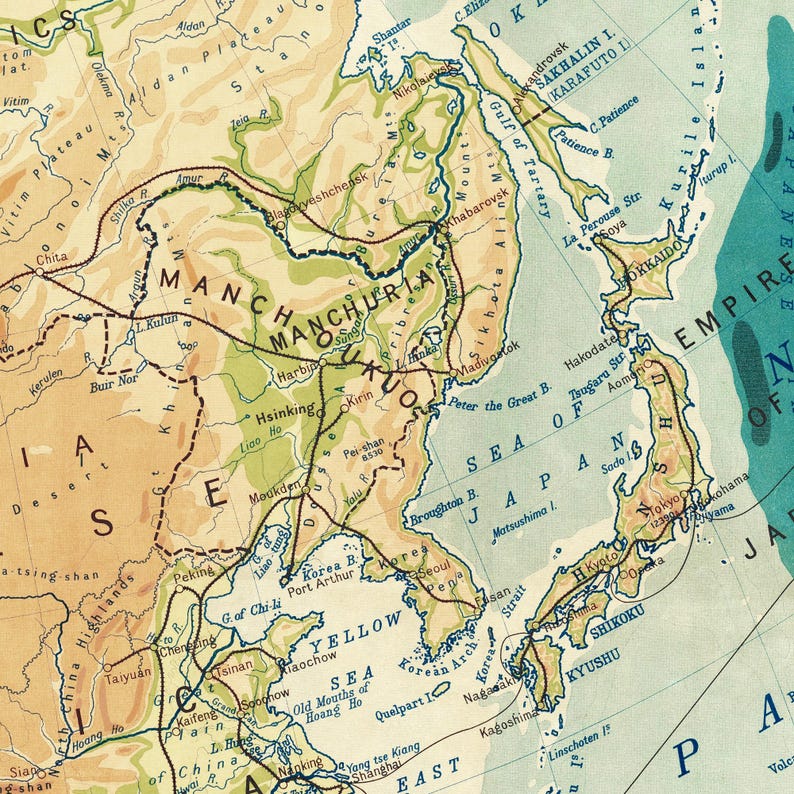 1920 Physical Map of Australia – Antique Australian Map Print ...