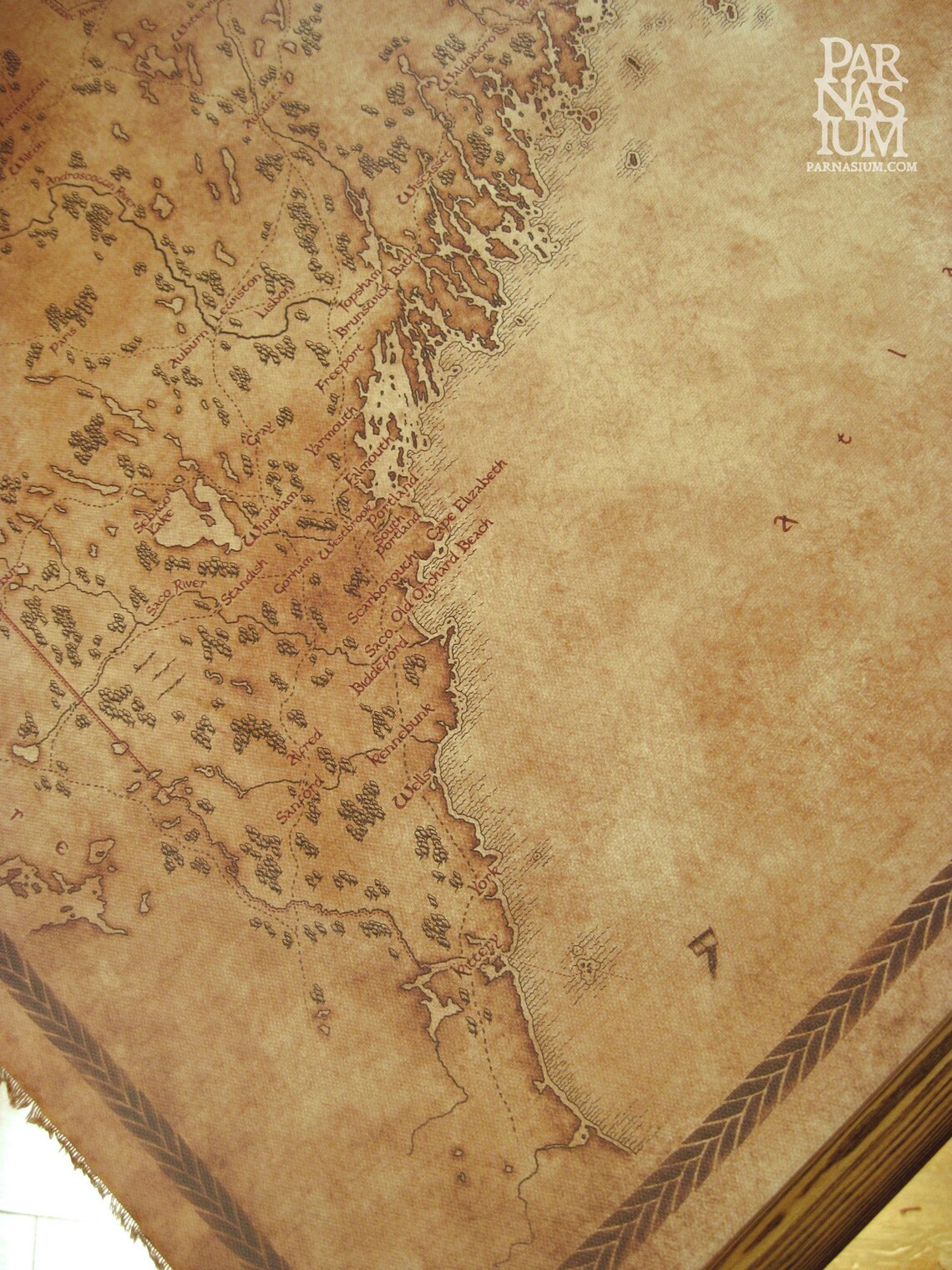 Fantasy Styled Roll Down Map of Maine 29.5 X 41.3 - Etsy