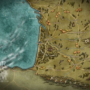 Map of France, Fantasy France Map, French Map - Etsy