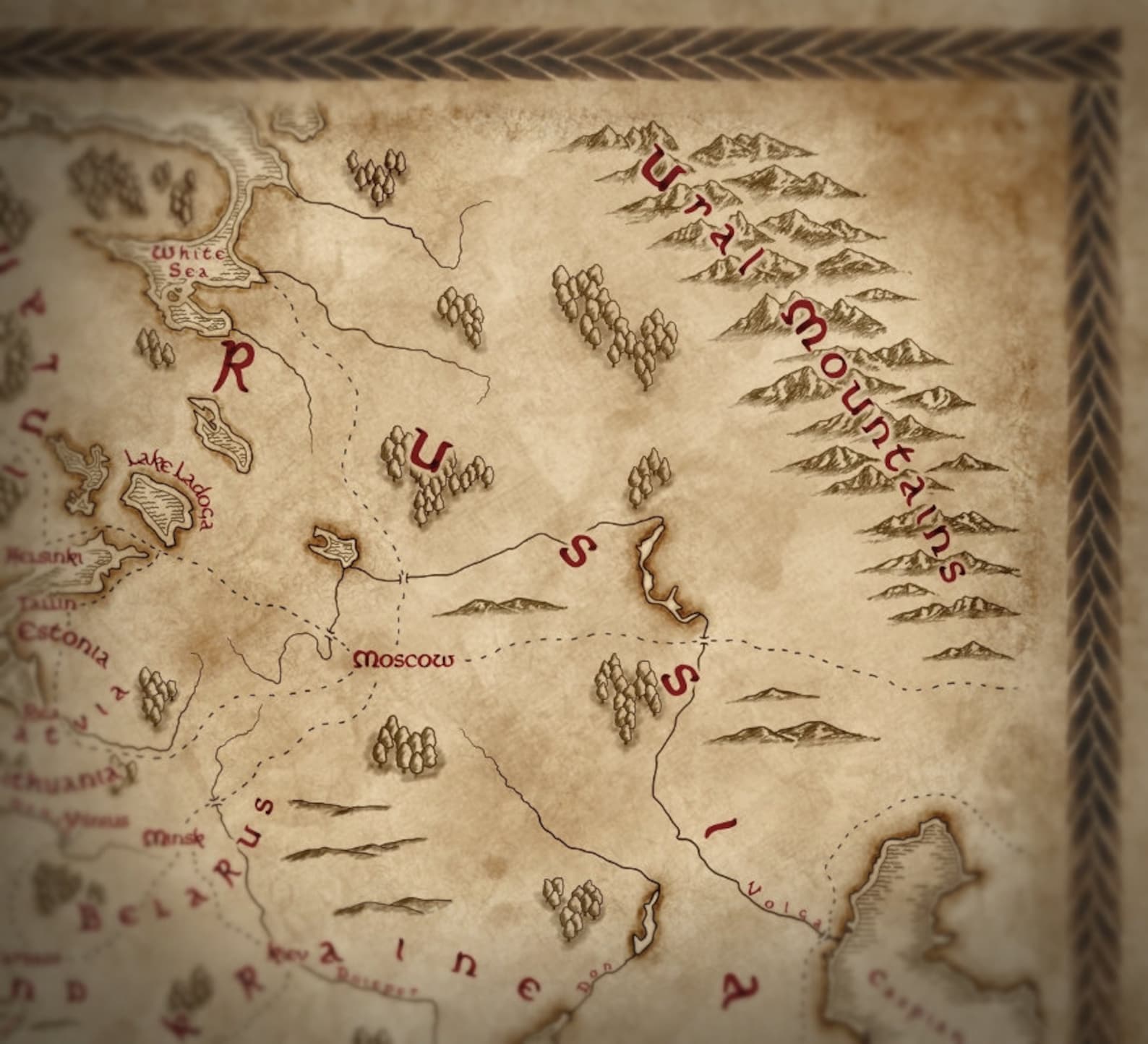 Fantasy Map of Europe: Vintage Style Geek Gift Poster - Etsy