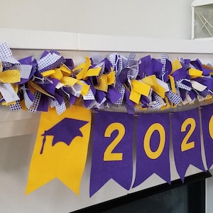 2025 Graduation Garland Banner, 2025 Purple Gold Graduation Party ...