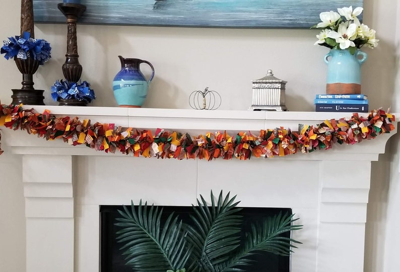 Rustic Fall Garland Fall Rag Garland Thanksgiving Garland - Etsy