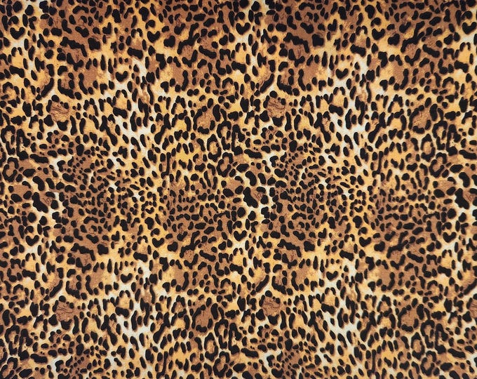 Leopard Print Cotton Fabric by the Half Yard: Animal Skin Safari ...