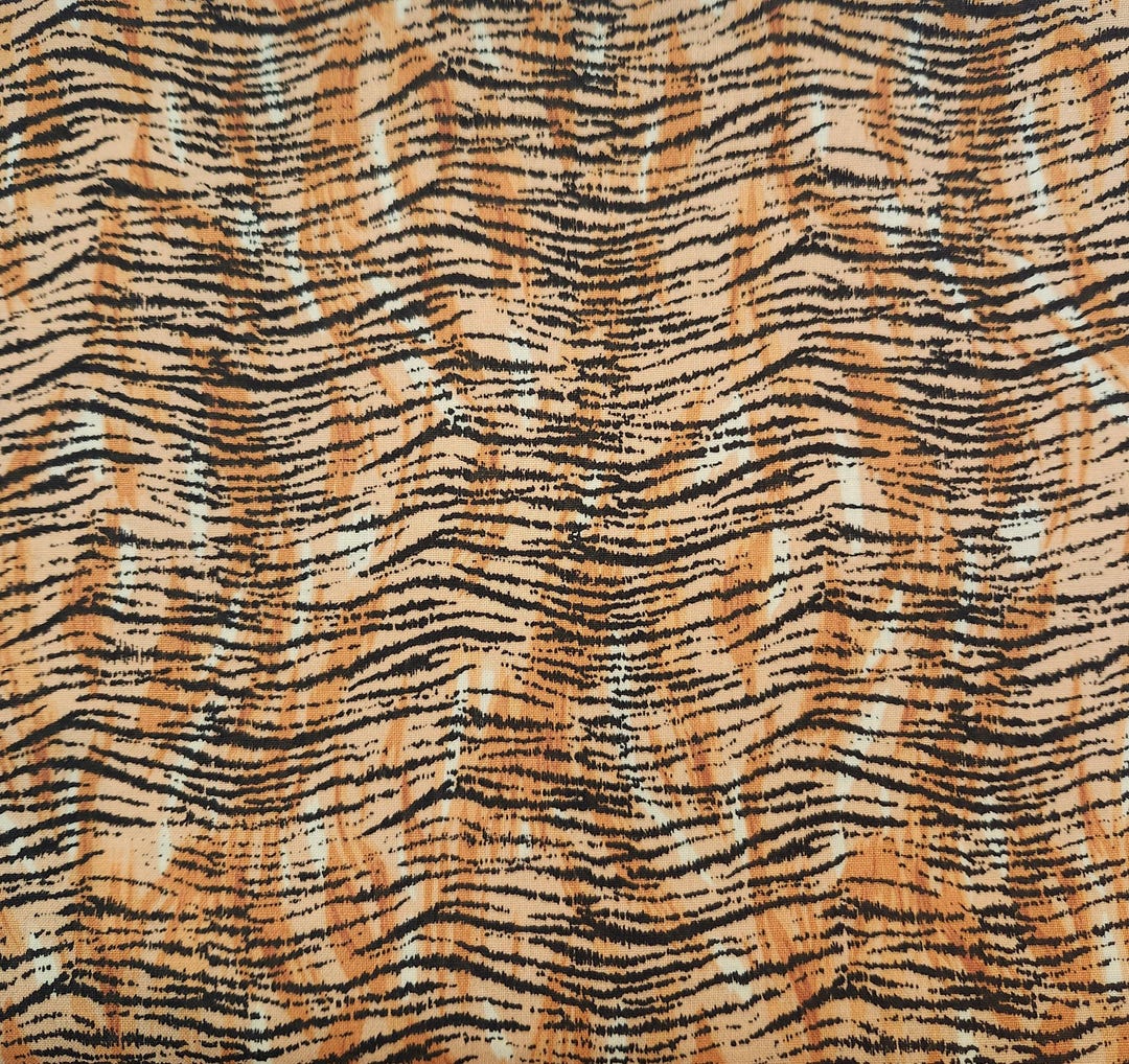 Tiger Skin Fabric by the Yard Animal Skin Cotton Quilting Fabric Safari ...