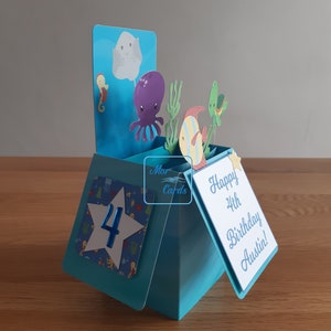 Handmade Personalised Under the Sea Pop up Box Card | Etsy