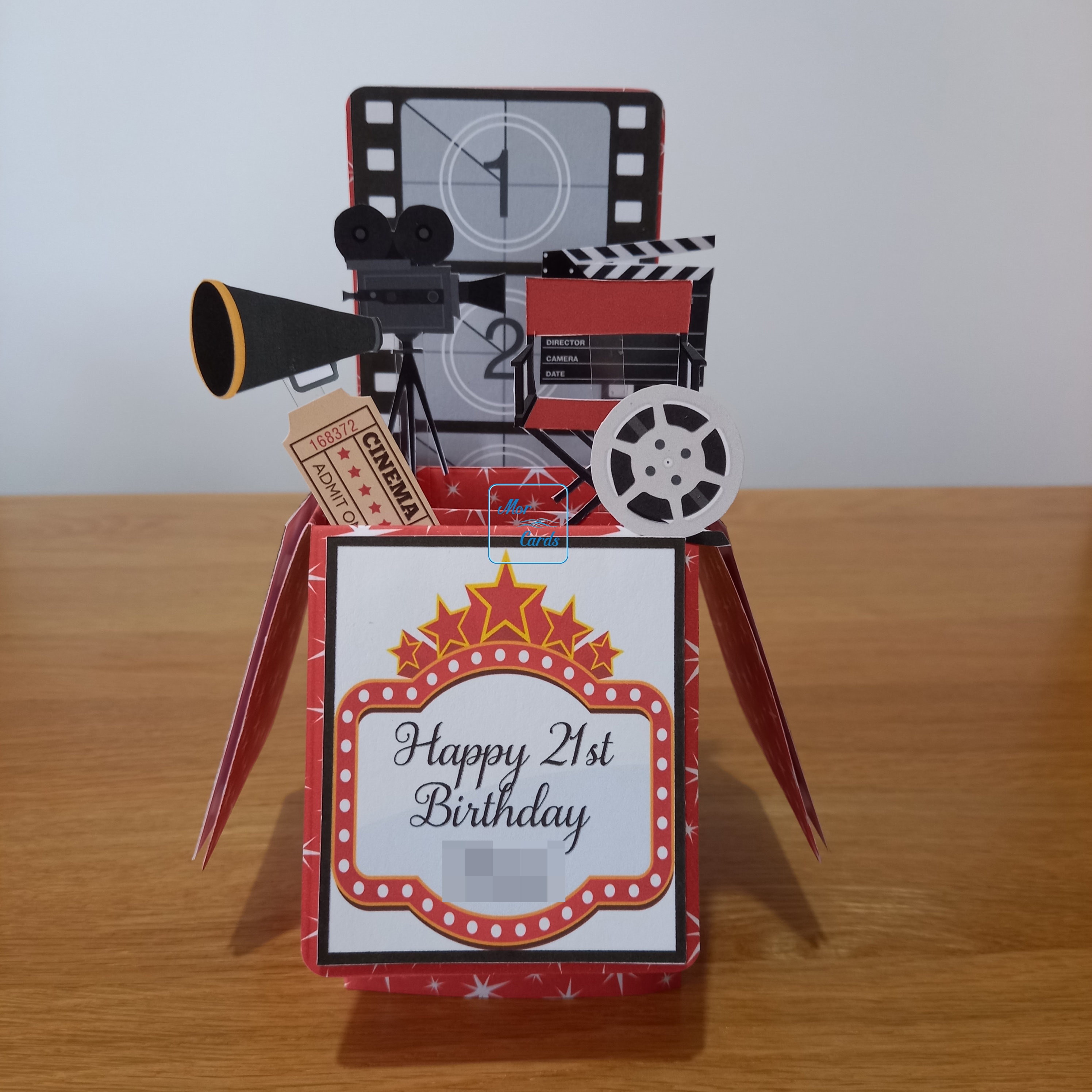 Personalised Movie Film Cinema Card 3d Pop up Box Card for - Etsy UK