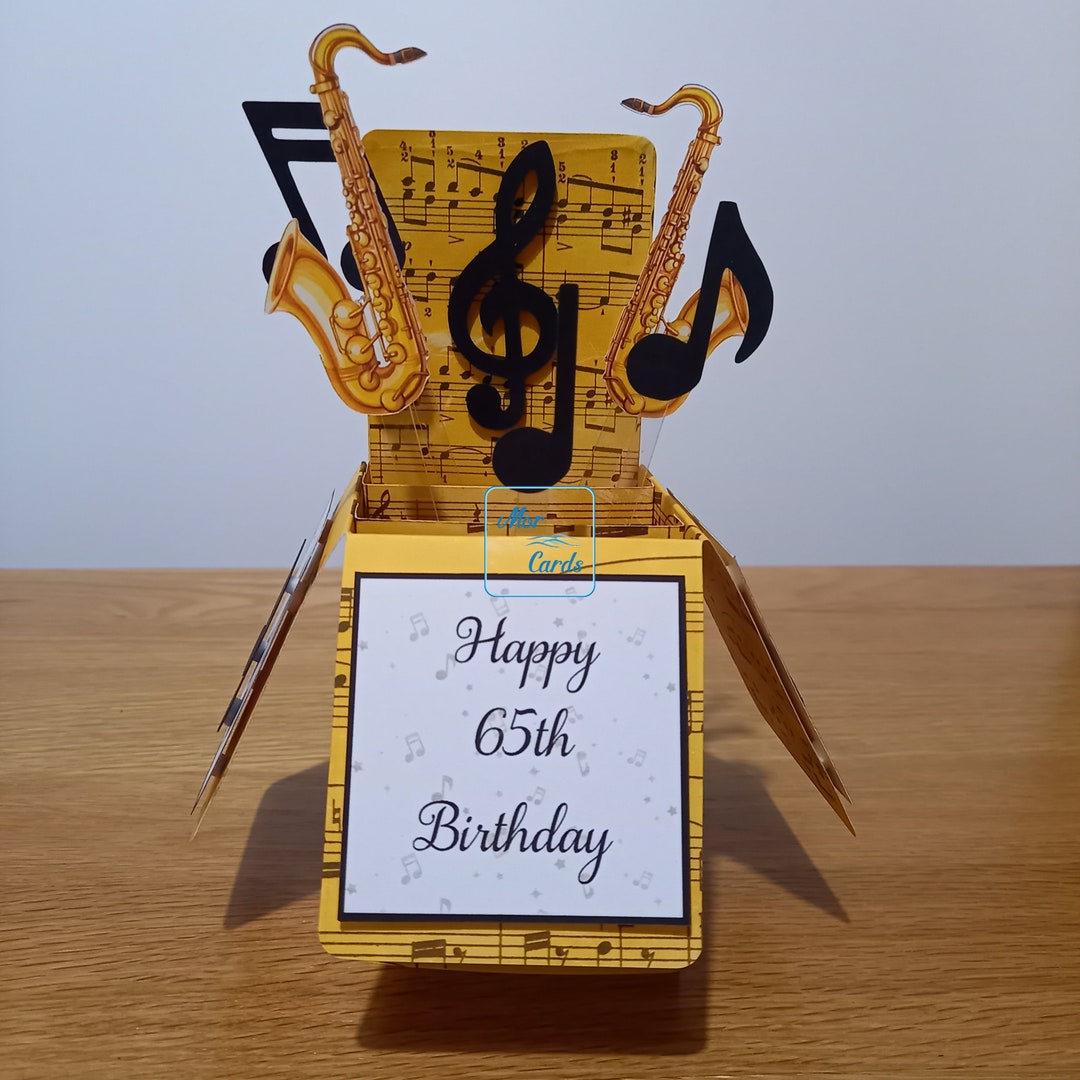 Handmade Personalised Music Note / Saxophone / Musical Instrument Pop ...
