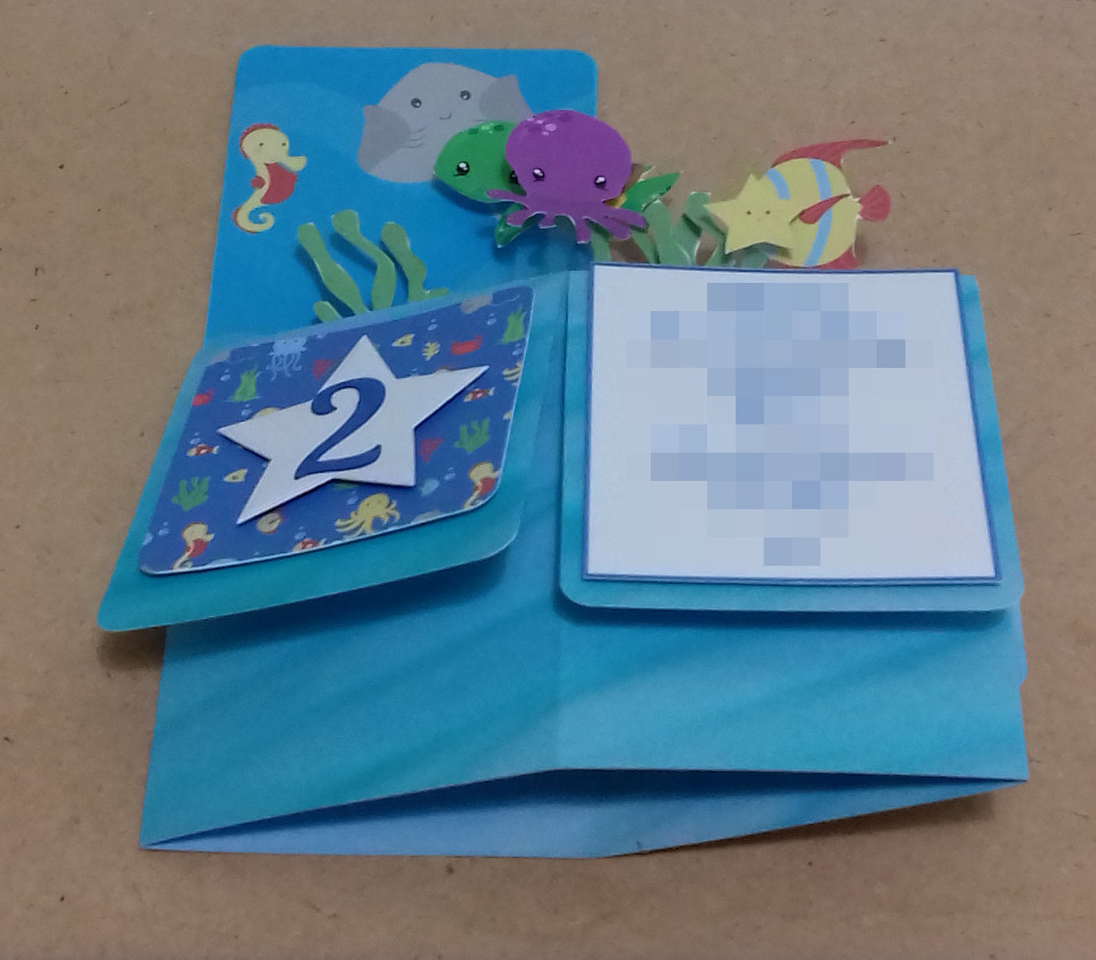 Handmade Personalised Under the Sea Pop up Box Card | Etsy