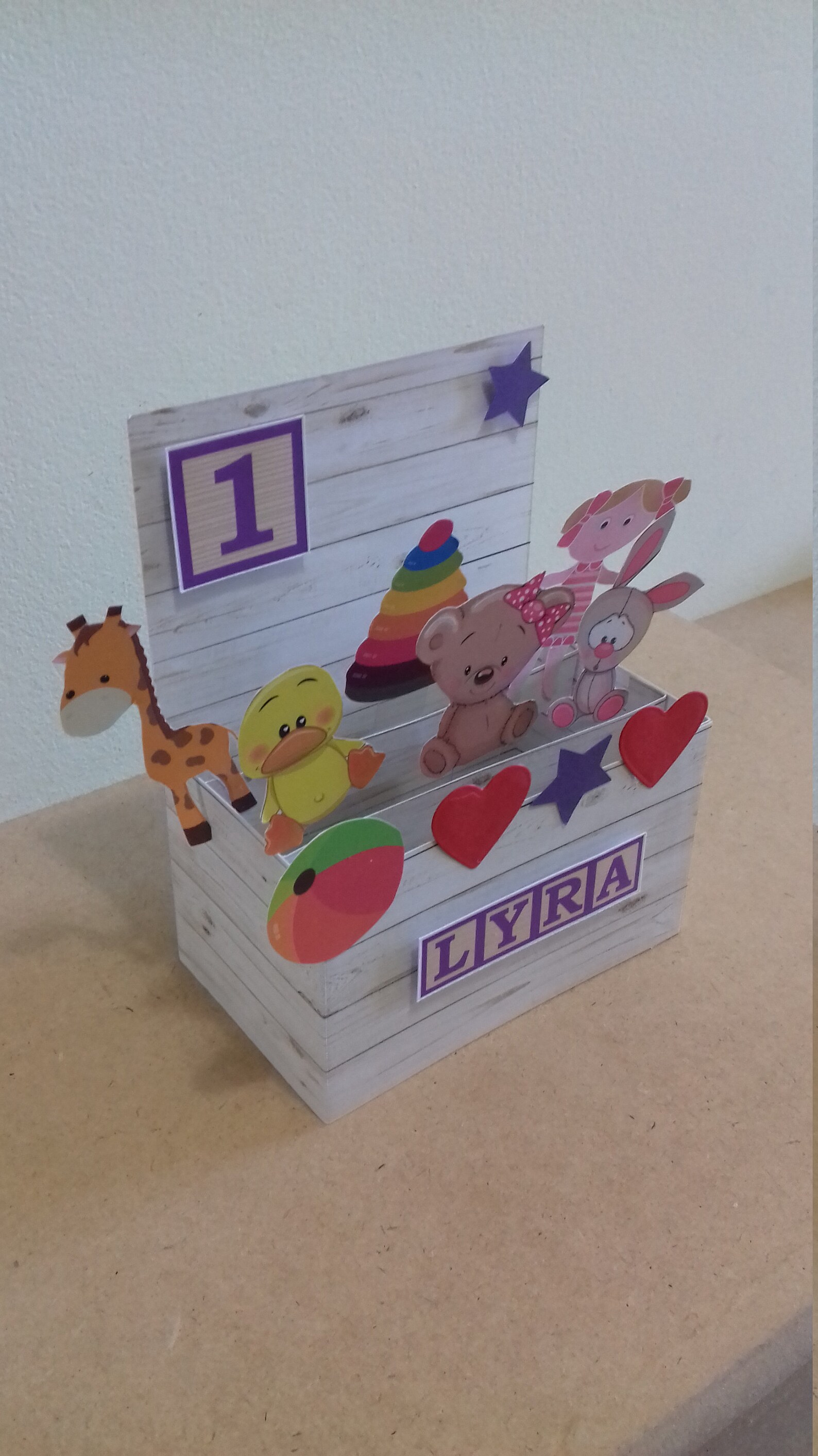 Handmade Personalised Toy Box Pop up Box Card New Baby - Etsy
