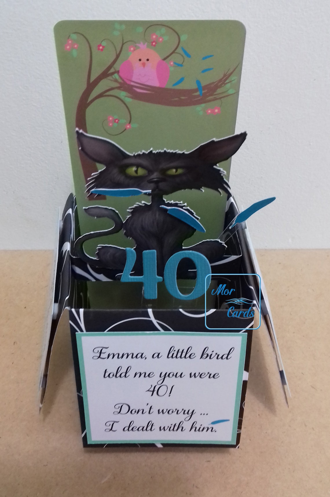 Funny Bad Taste Cat Pop up Box Card Sarcastic Age | Etsy