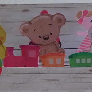 Handmade Personalised Toy Box Pop up Box Card - New Baby, Christening ...