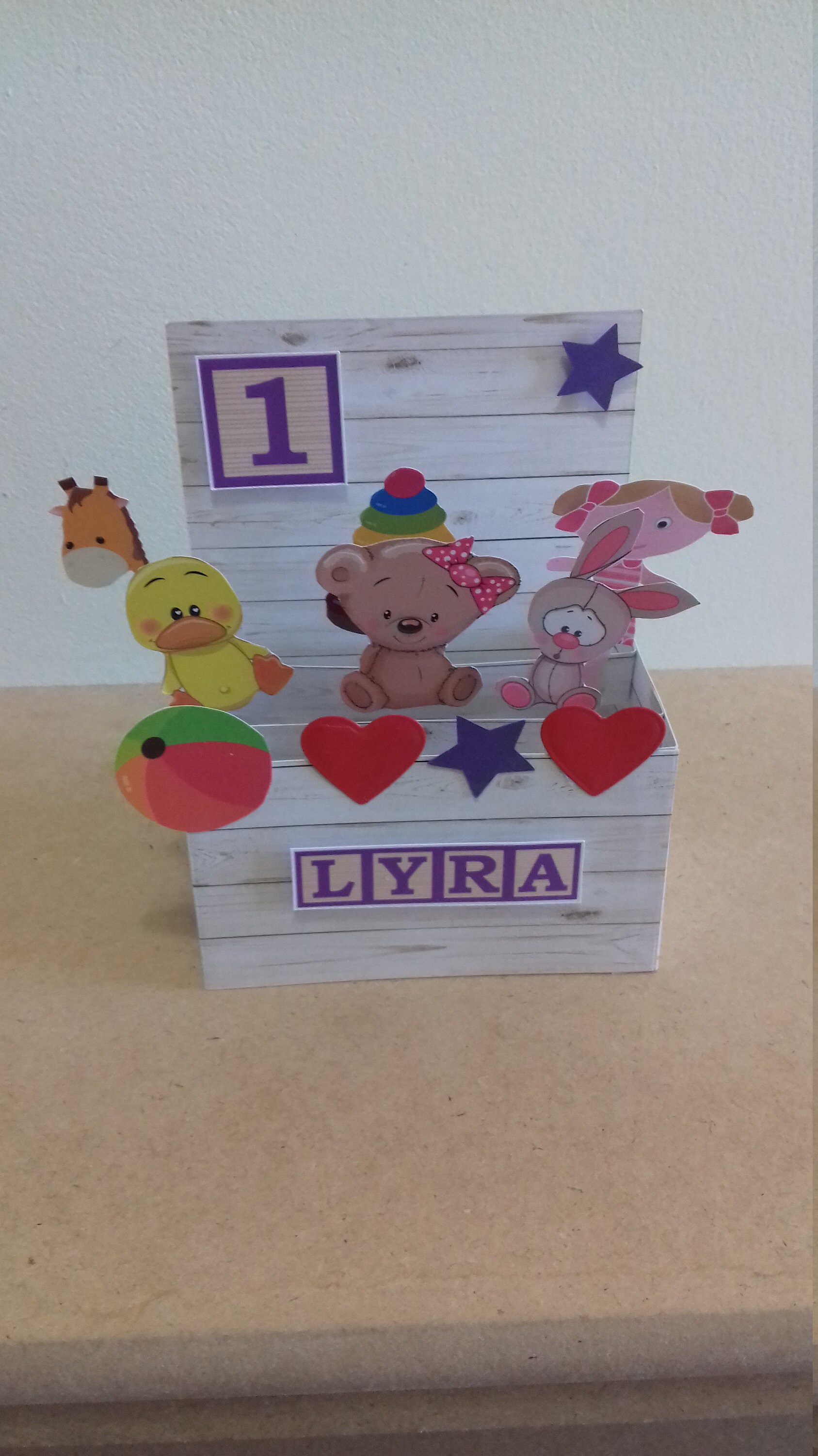 Handmade Personalised Toy Box Pop up Box Card New Baby - Etsy