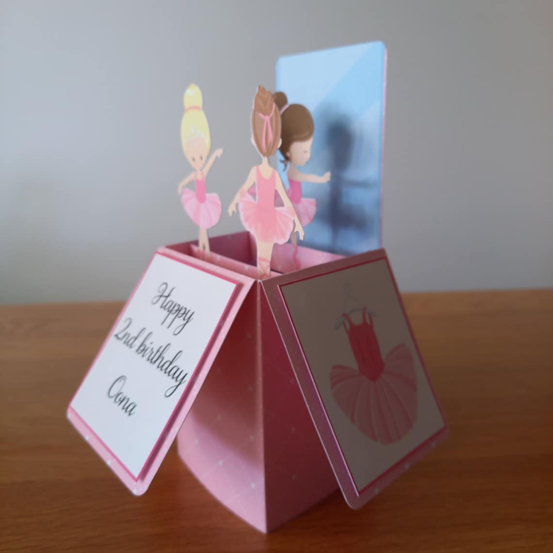 Personalised Ballerina Pop up Box Card: Ballet Birthday Invitation - Etsy