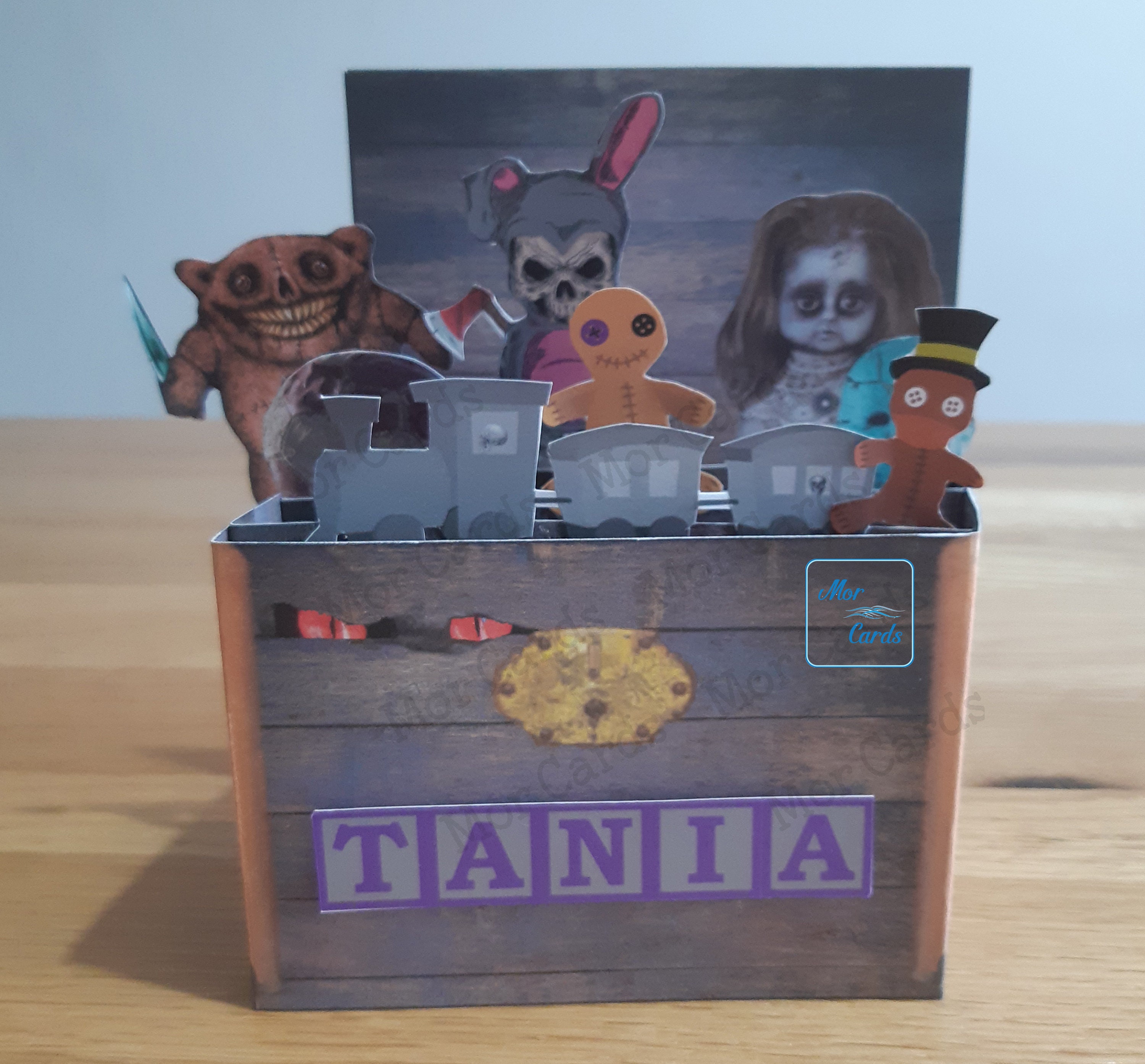 Personalised 3D Horror Dark Toy Box Card 1st Birthday Pop - Etsy
