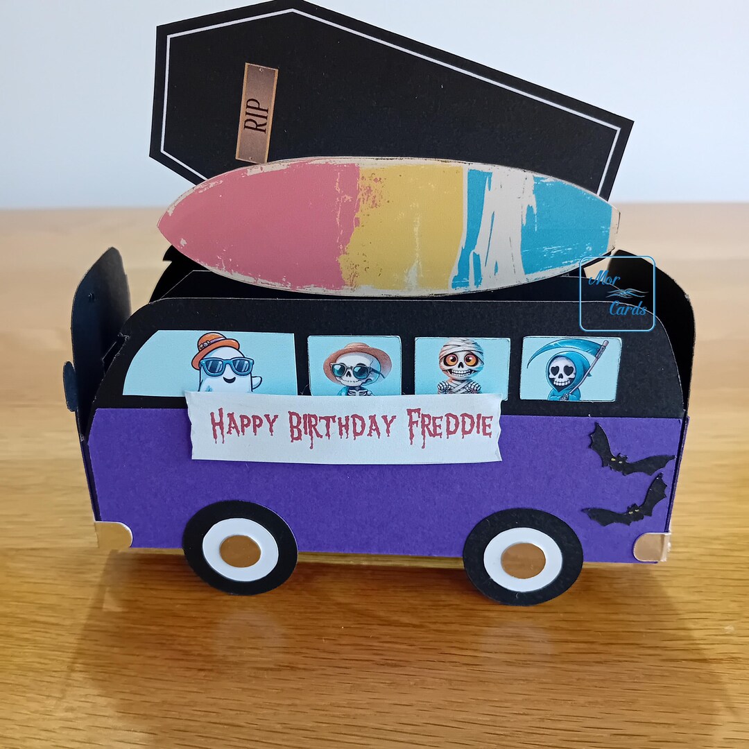 Gothic Camper Van Pop up Card: Handmade Horror Birthday Surprise - Etsy
